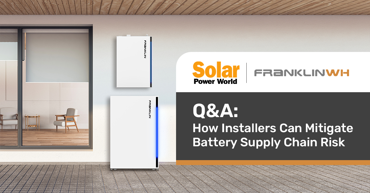 FranklinWH Is Interviewed by Solar Power World